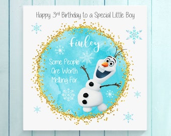 Olaf Birthday Card | Etsy