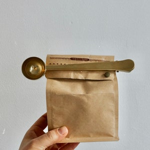 Coffee Scoop & Clip All in One Gold - Etsy