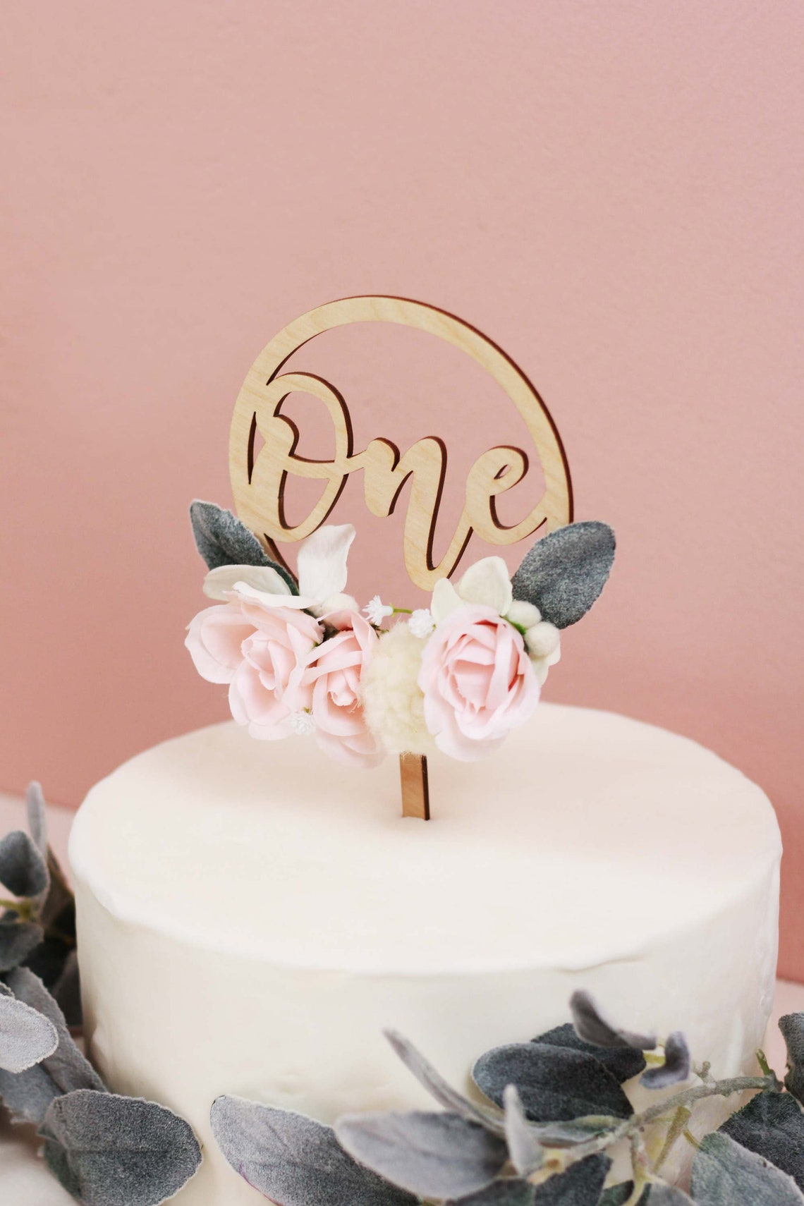 Birthday Cake Topper Baby First Birthday Party Wooden - Etsy