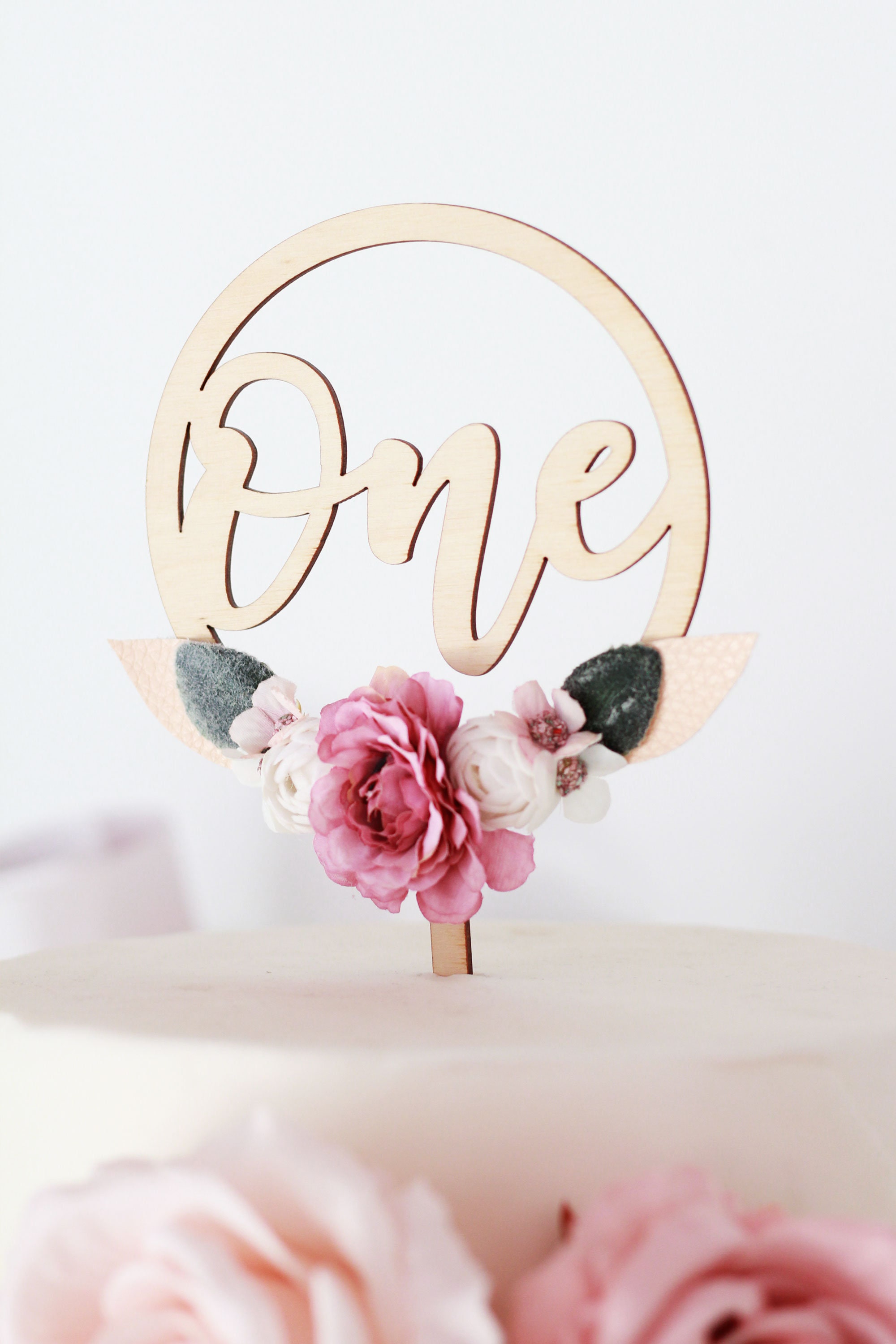 Birthday Cake Topper Baby First Birthday Party Wooden - Etsy