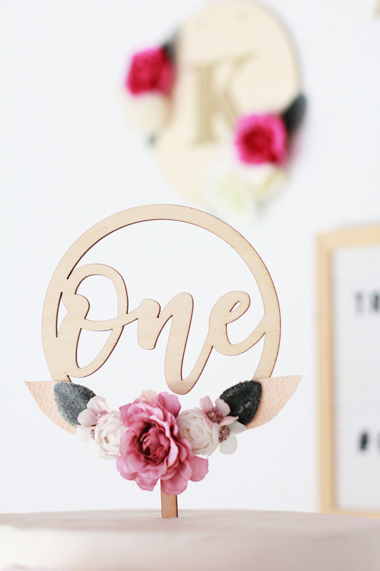Birthday Cake Topper Baby First Birthday Party Wooden - Etsy
