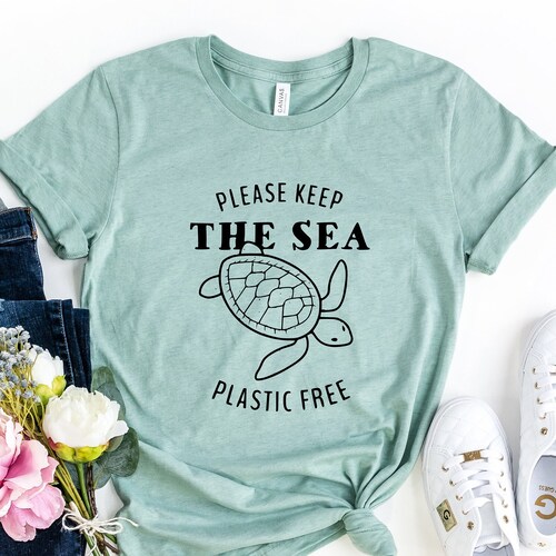 Keep the Sea Plastic Free Shirt Save the Turtles Tshirt Save - Etsy