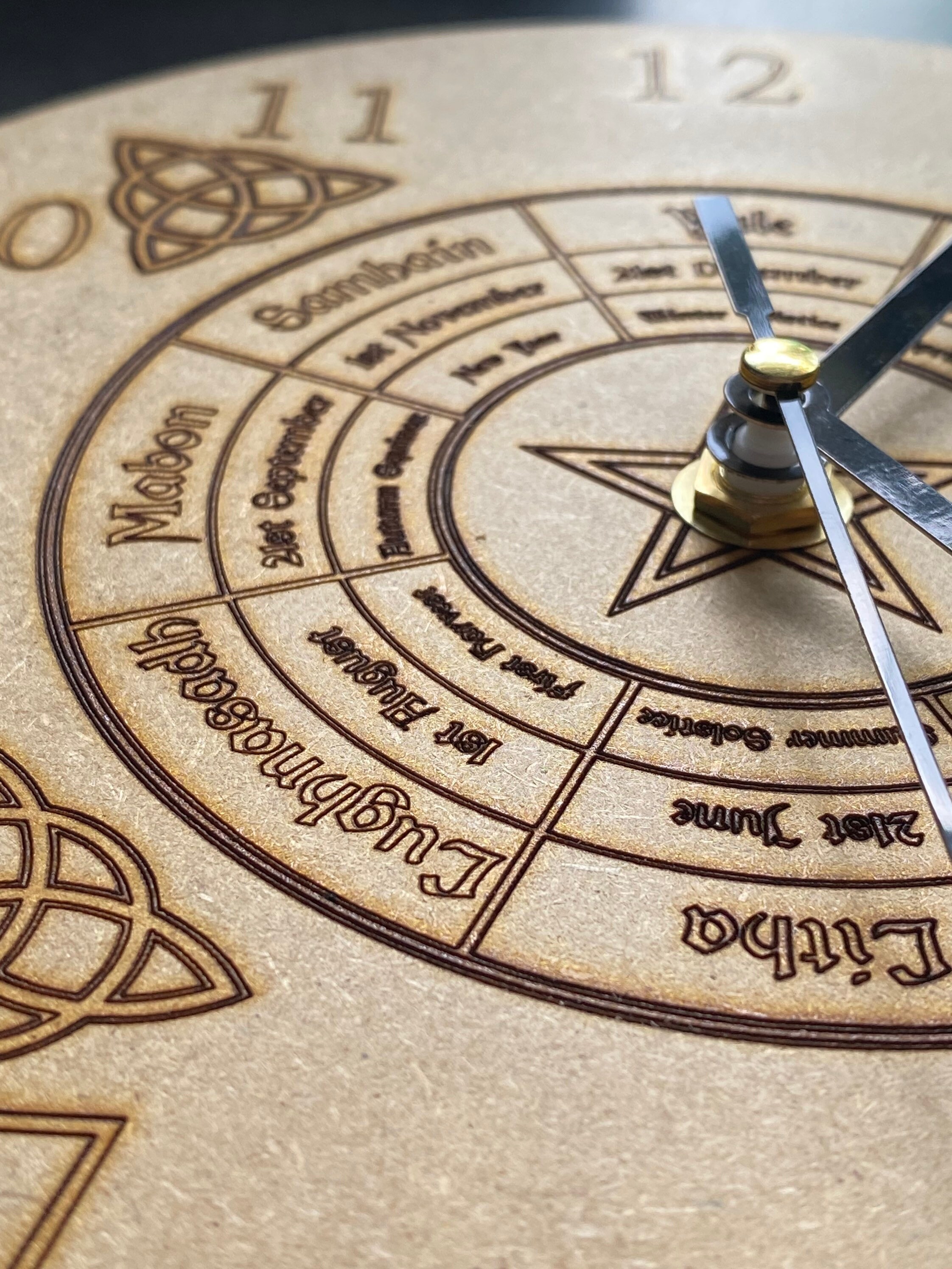 Clock Annual Circle Fixed Wall Clock Witch Magic witchy wicca | Etsy