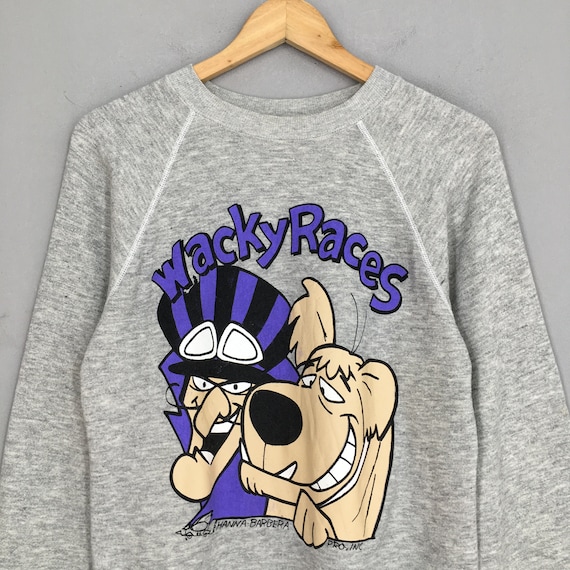 Vintage Muttley Dog Wacky Races Cartoon Gray Sweatshi… - Gem