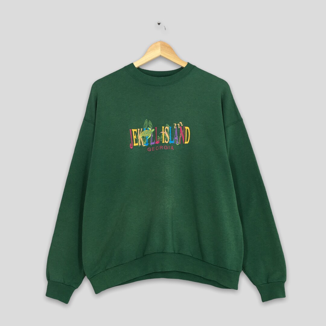 Vintage Jekyll Island Georgia Sweatshirt Large Jekyll Island Embroidery ...