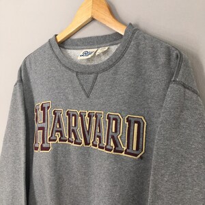 Vintage Harvard University Gray Sweatshirt Large Harvard Spell Out Logo ...