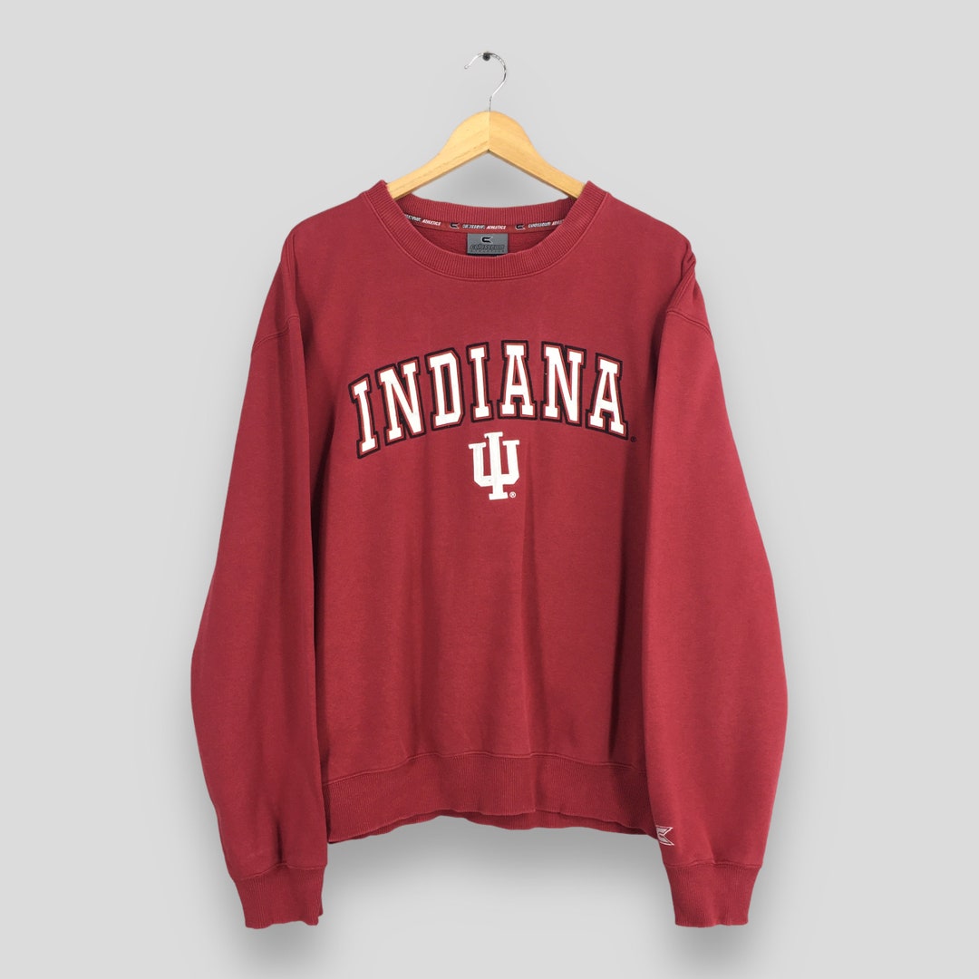 Vintage Indiana University Red Sweater Xlarge Indiana College ...