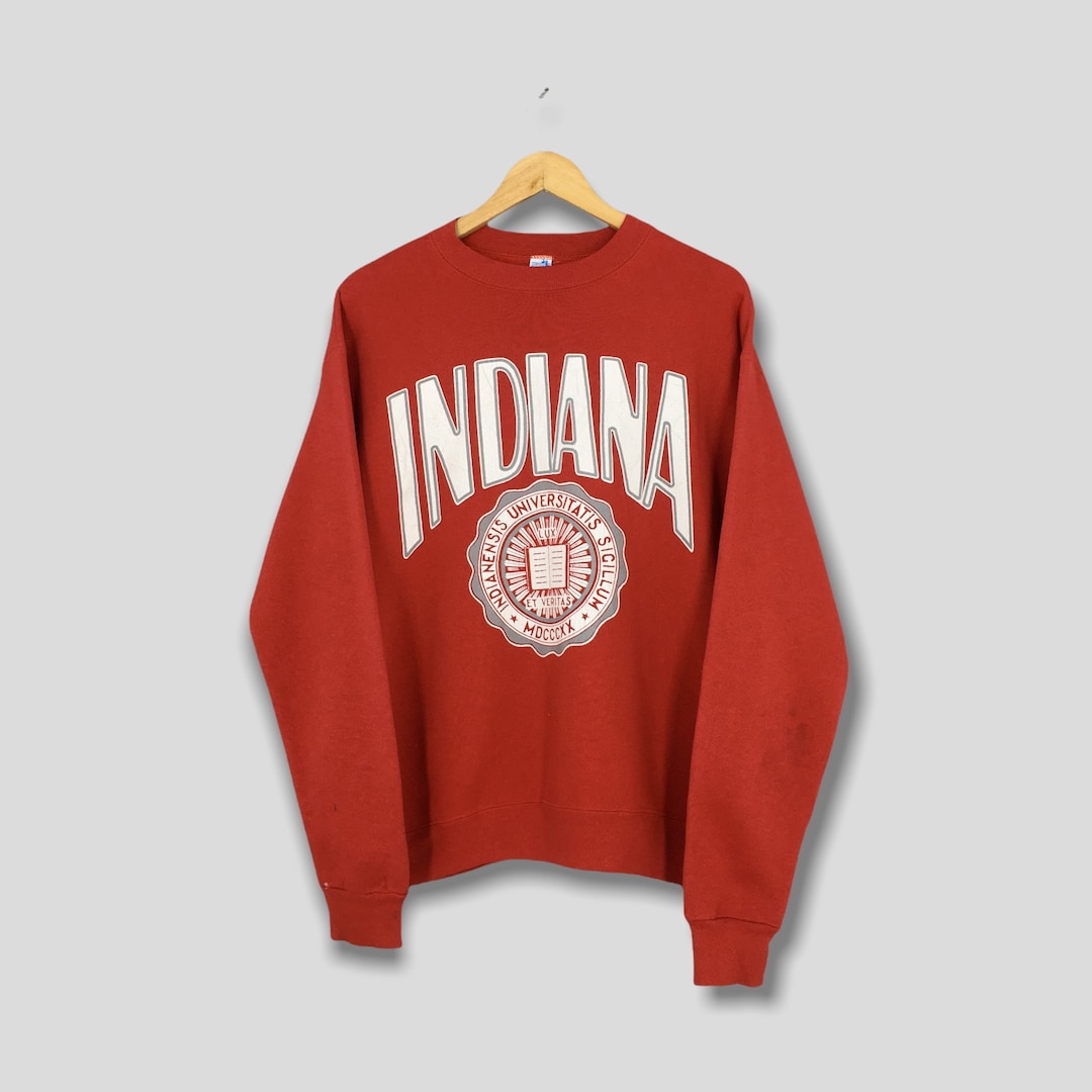 Vintage Indiana University Red Sweater Medium Indianensis - Etsy