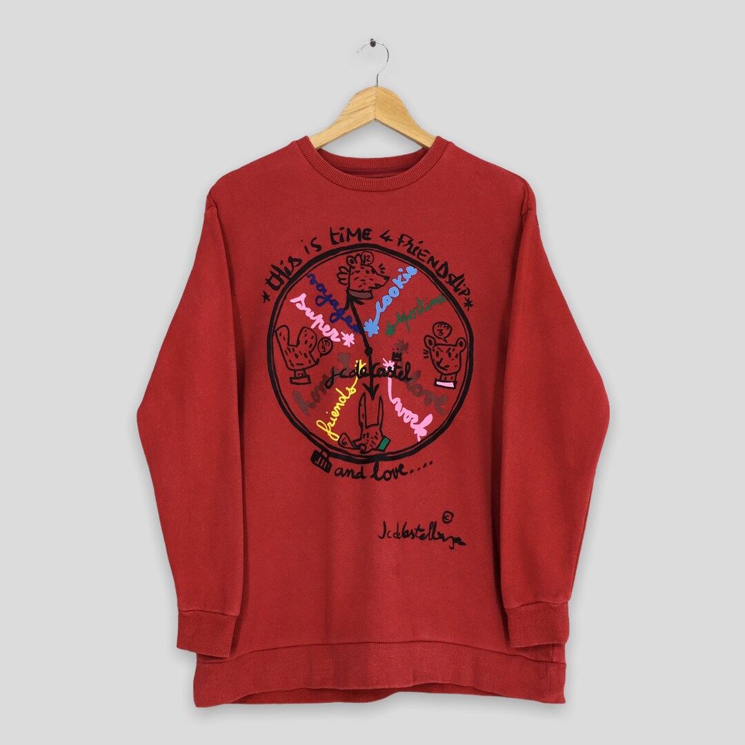 Vintage Jc De Castelbajac Sports Red Sweatshirt Medium Jean Charles ...