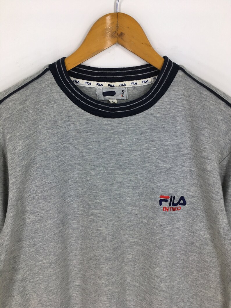 Vintage Fila Intimo Sweater Gray Large 90's Fila Biella | Etsy