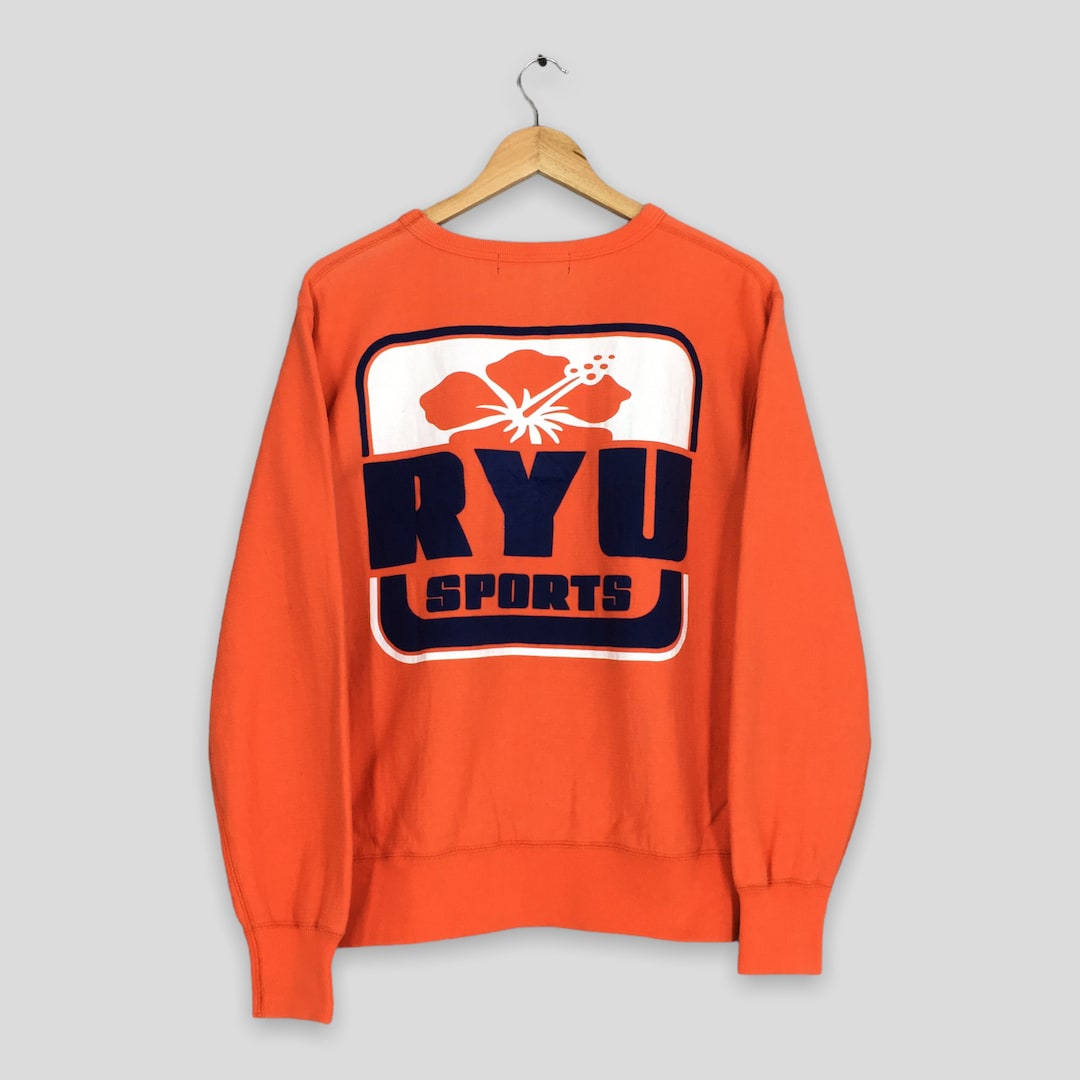 Vintage Ryu Sports Hibiscus Flower Surf Sweatshirt Medium Ryu Sports ...