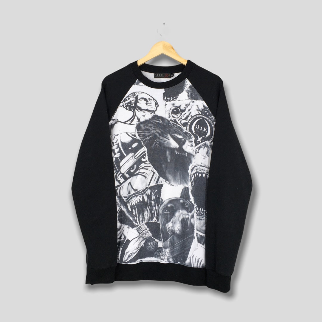 Vintage Rook Clothing Wildlife Tiger Pop Art Jumper Xlarge Dangerous ...