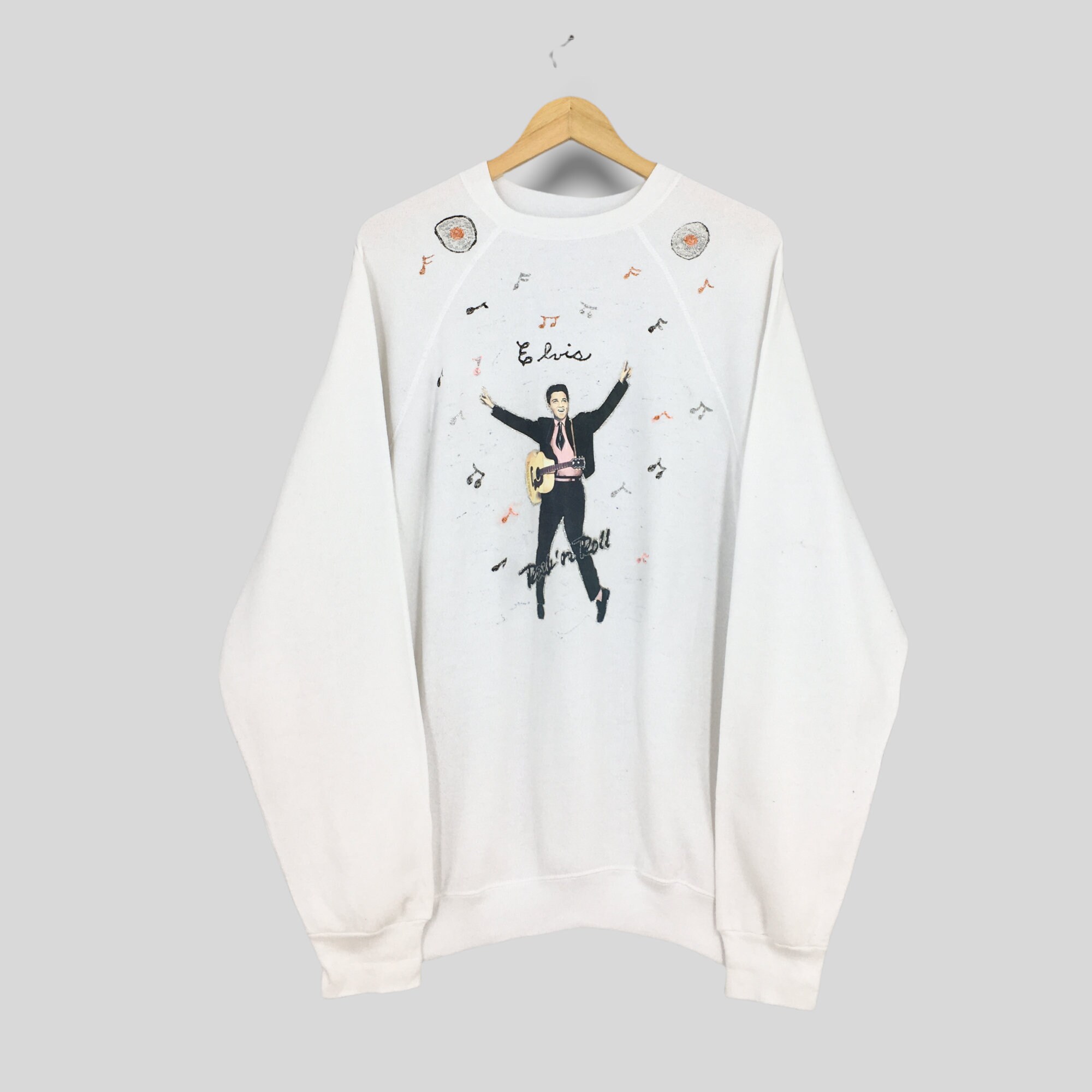 Vintage Elvis Presley White Sweatshirt Xlarge Elvis American - Etsy