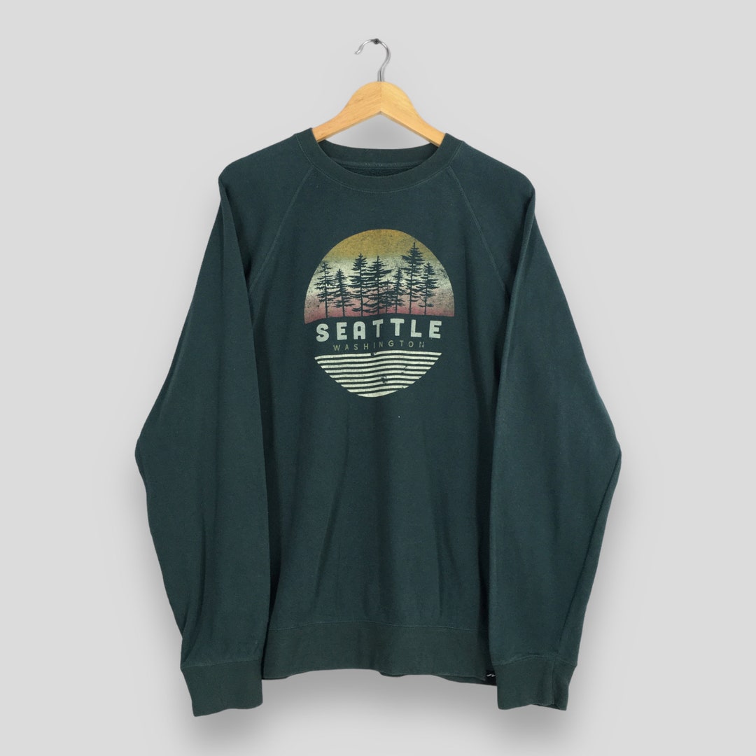 Vintage Seattle Washington Green Sweatshirts Xlarge Seattle Washington ...