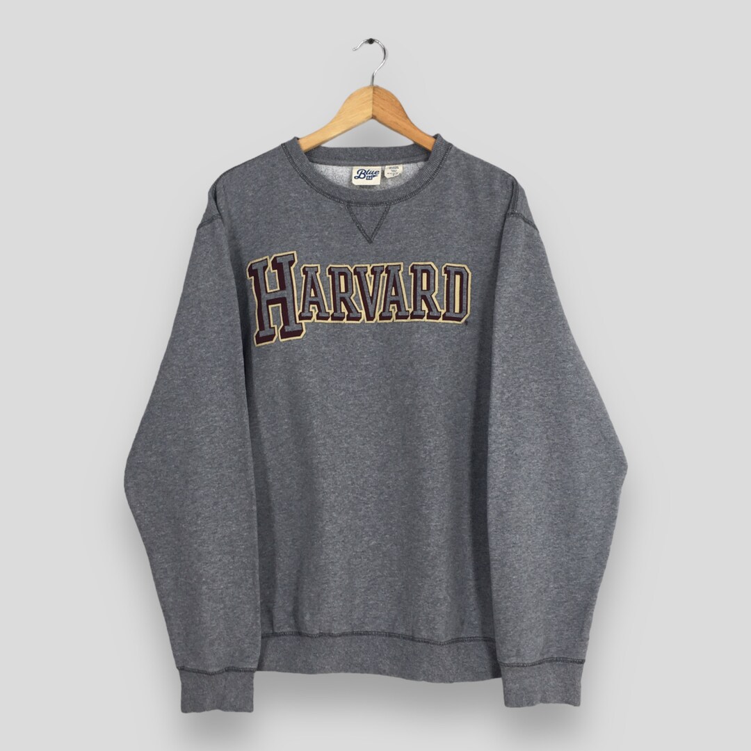 Vintage Harvard University Gray Sweatshirt Large Harvard Spell Out Logo ...