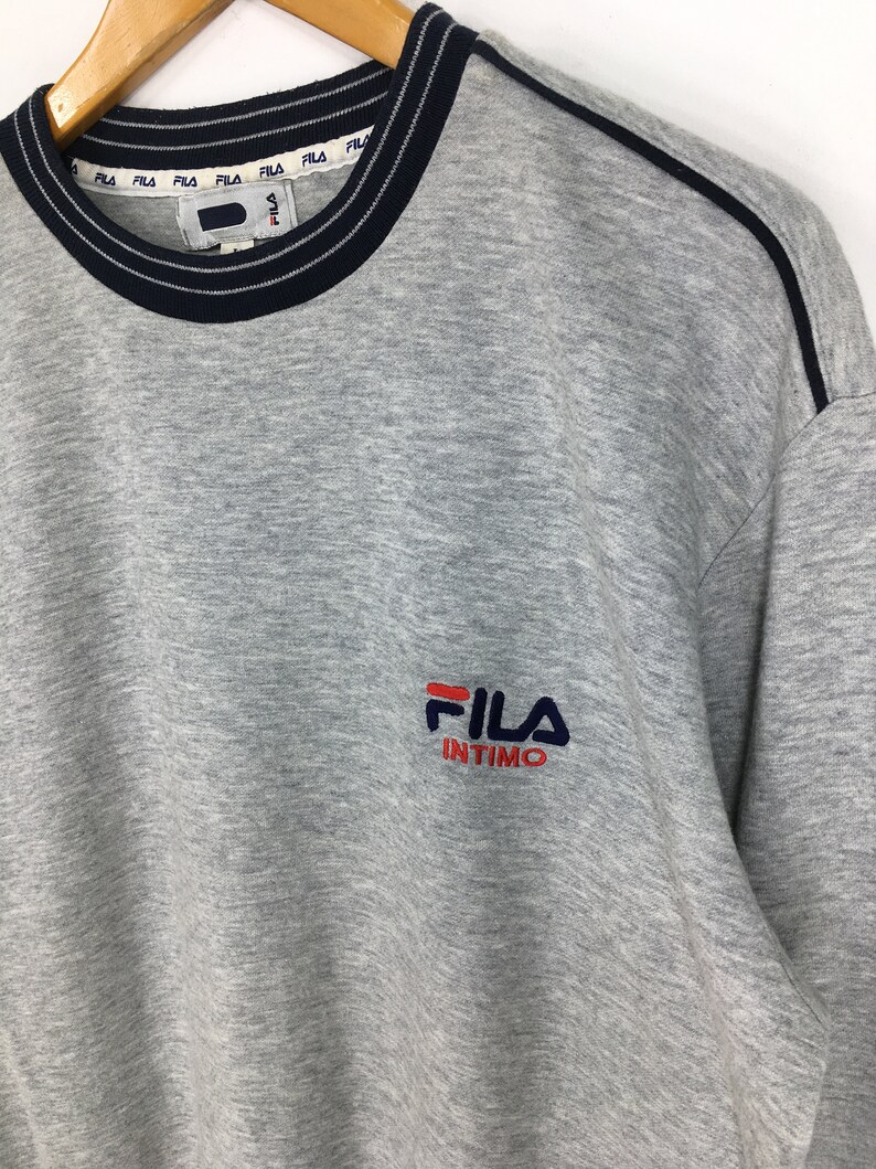 Vintage Fila Intimo Sweater Gray Large 90's Fila Biella | Etsy