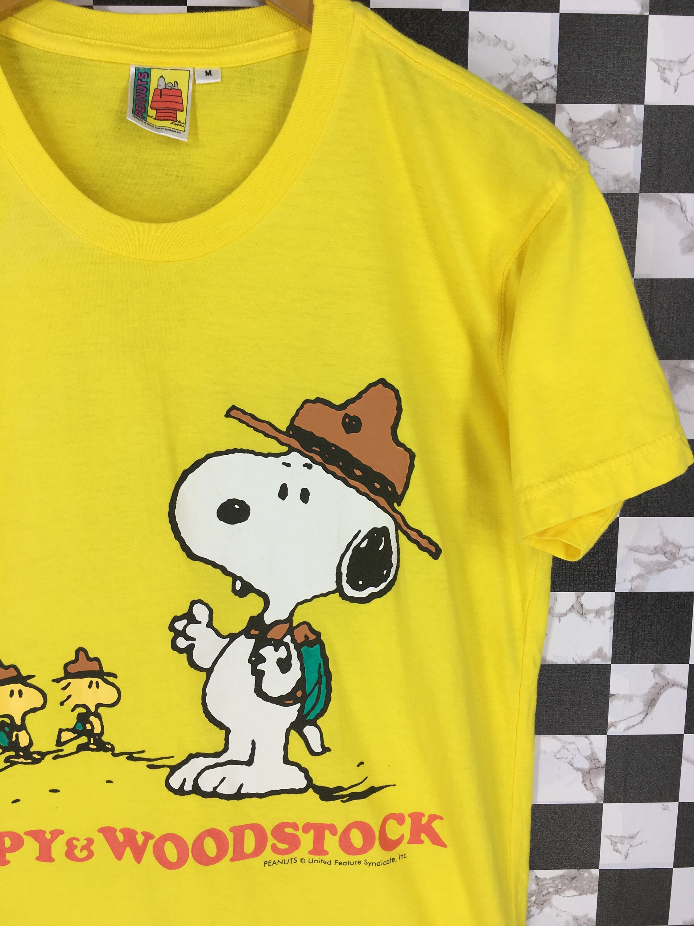 Vintage 90er Snoopy Yellow T Shirt Damen Medium Joe Cool Etsy