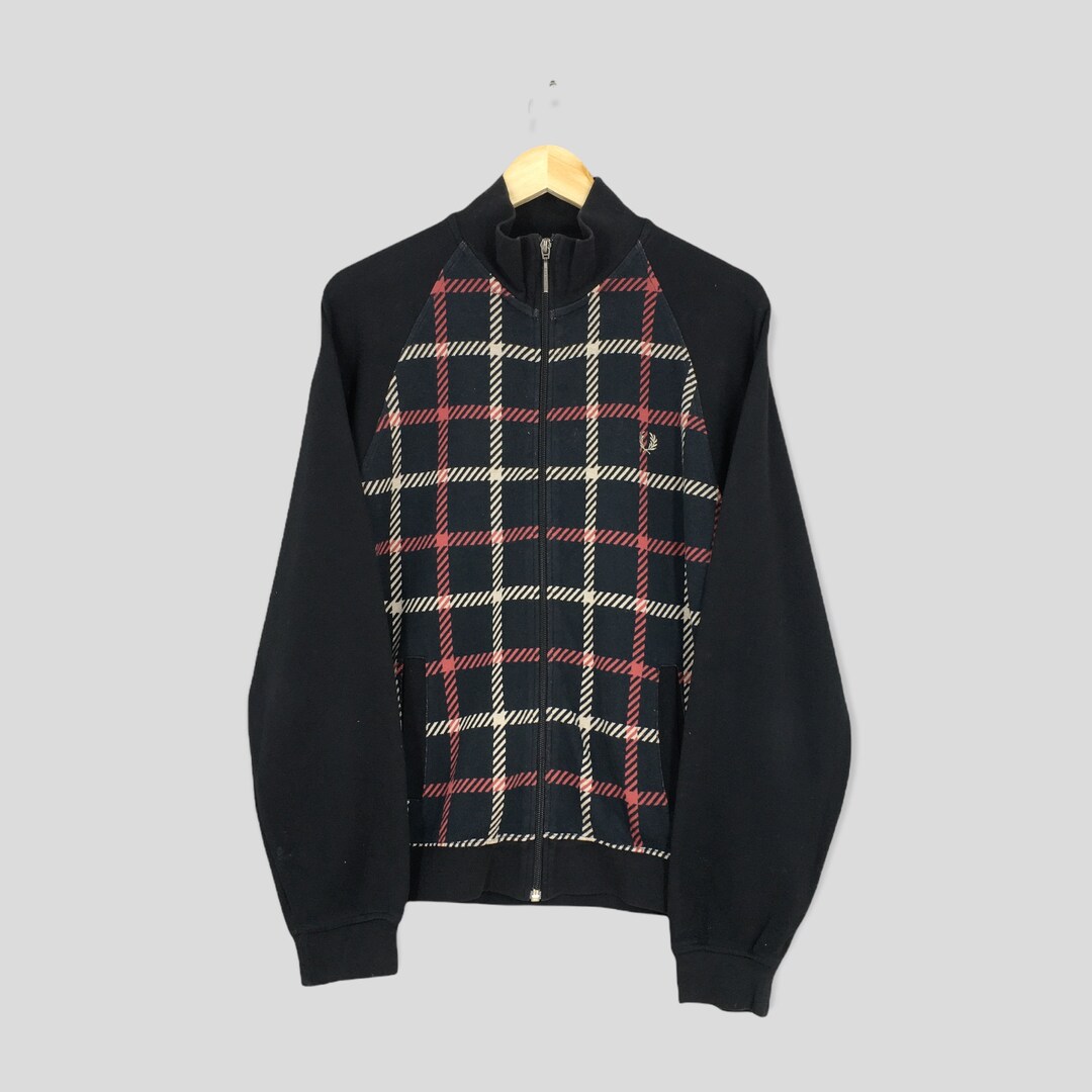 Vintage Fred Perry Checkered Black Sweater Small 90s Fred Perry ...