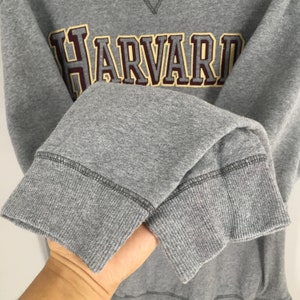 Vintage Harvard University Gray Sweatshirt Large Harvard Spell Out Logo ...