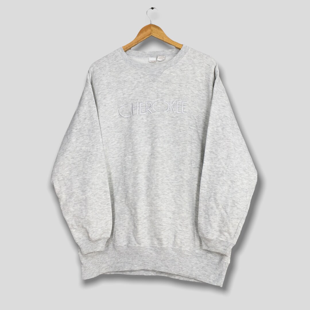 Vintage 90's Cherokee Embroidery Logo Gray Sweatshirt Xlarge Cherokee ...