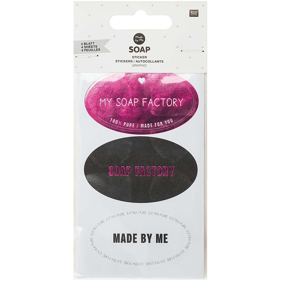 Soap Stickers graphic for High-quality Packaging of Homemade Soaps, 18 ...