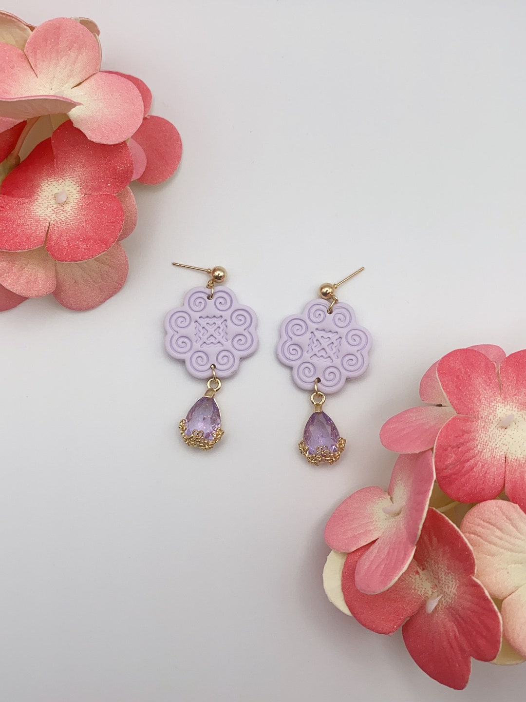 Hmong Motif Elephant Feet/snails Polymer Clay Earrings - Etsy