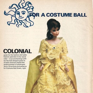 Vintage Colonial Gown Pattern for Fashion Dolls (***PDF Instant Digital ...