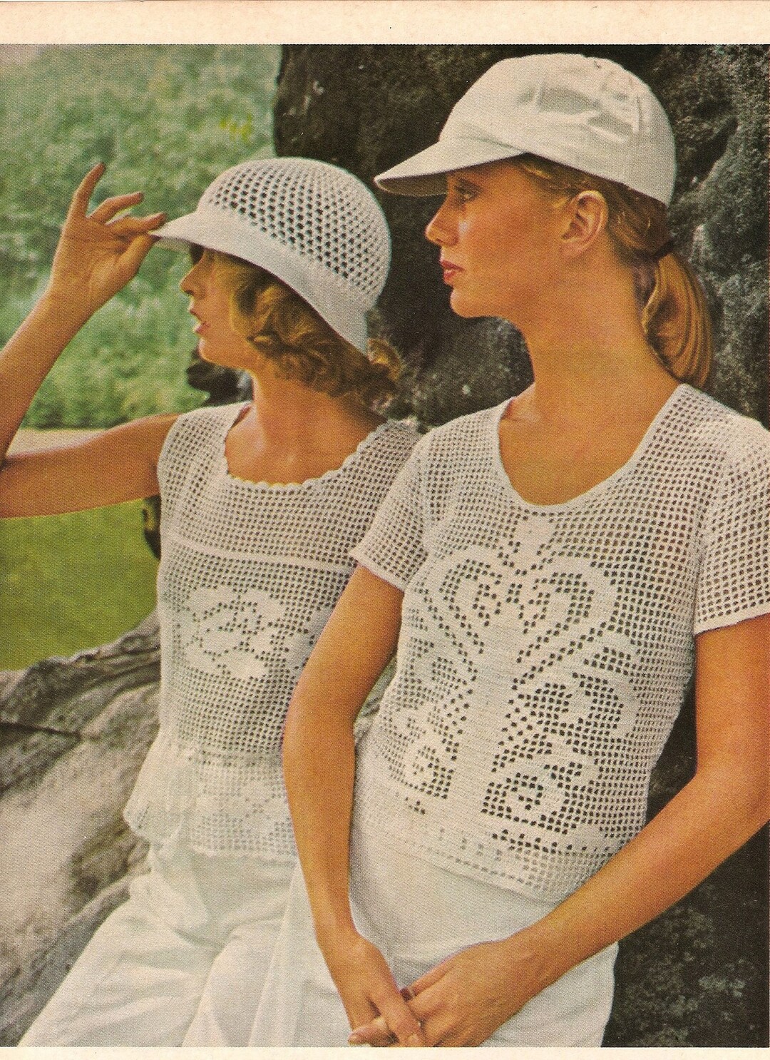 Vintage Filet Crochet Tops, Blouses Patterns***pdf Instant Digital ...