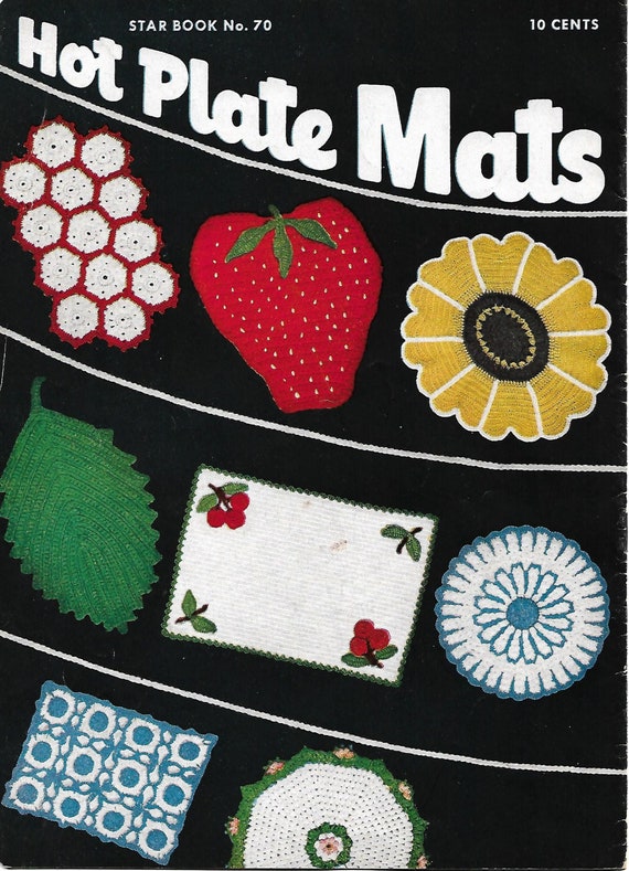 Vintage Crochet Hot Plate Mats Patterns 1950'sPDF | Etsy