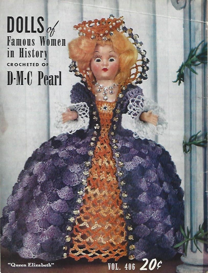 Vintage Crocheted Doll Outfits of Famous Women in History 1953 PDF ...