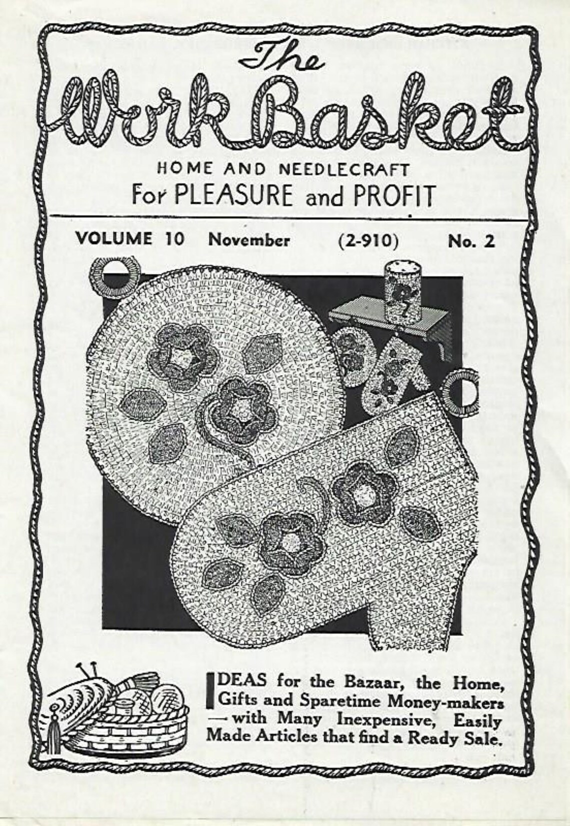 Vintage 1940s the Work Basket Patterns PDF Instant Digital - Etsy