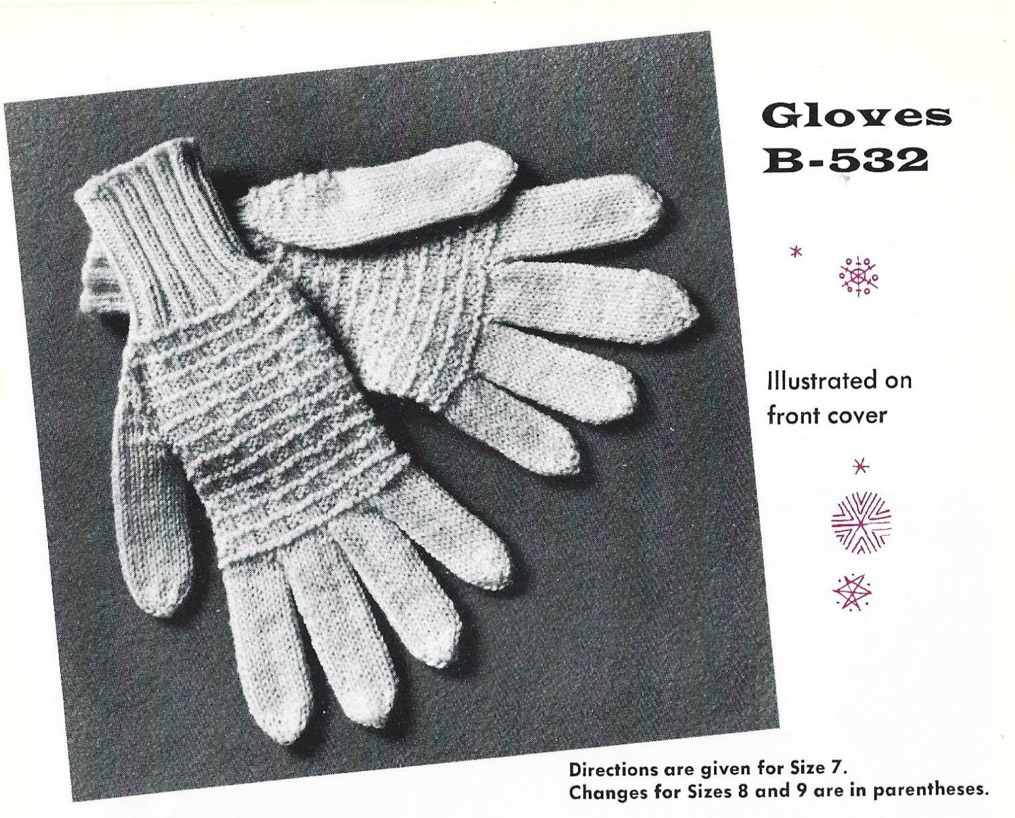 Vintage 1965 Knit & Crochet Patterns: Socks, Mittens, Hats (PDF ...