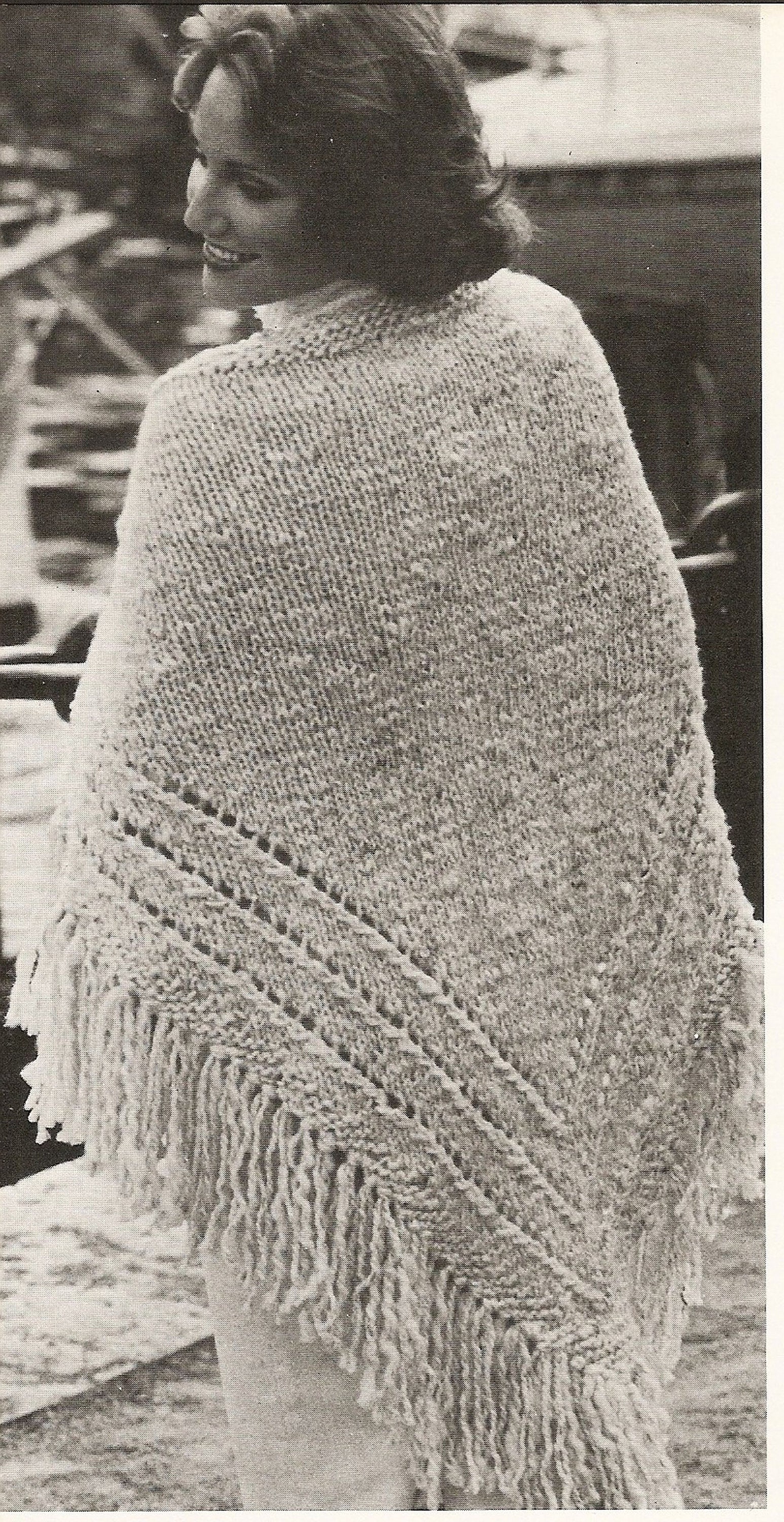 Vintage Knit Shawl Pattern 1970's***pdf Instant Digital Download***not ...