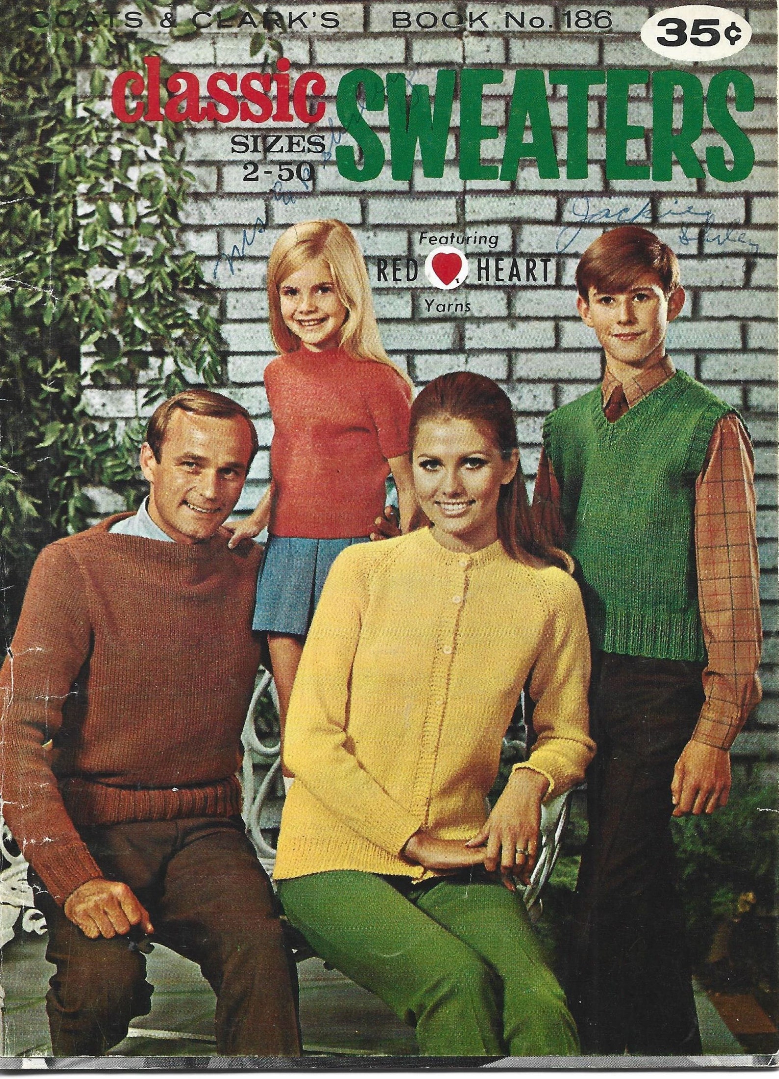 Vintage "classic Sweaters" Knit Patterns 1968 Book 186 (***PDF Instant ...