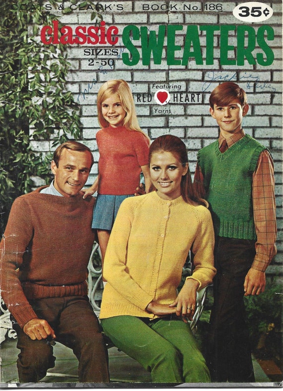 Vintage classic Sweaters Knit Patterns 1968 Book - Etsy