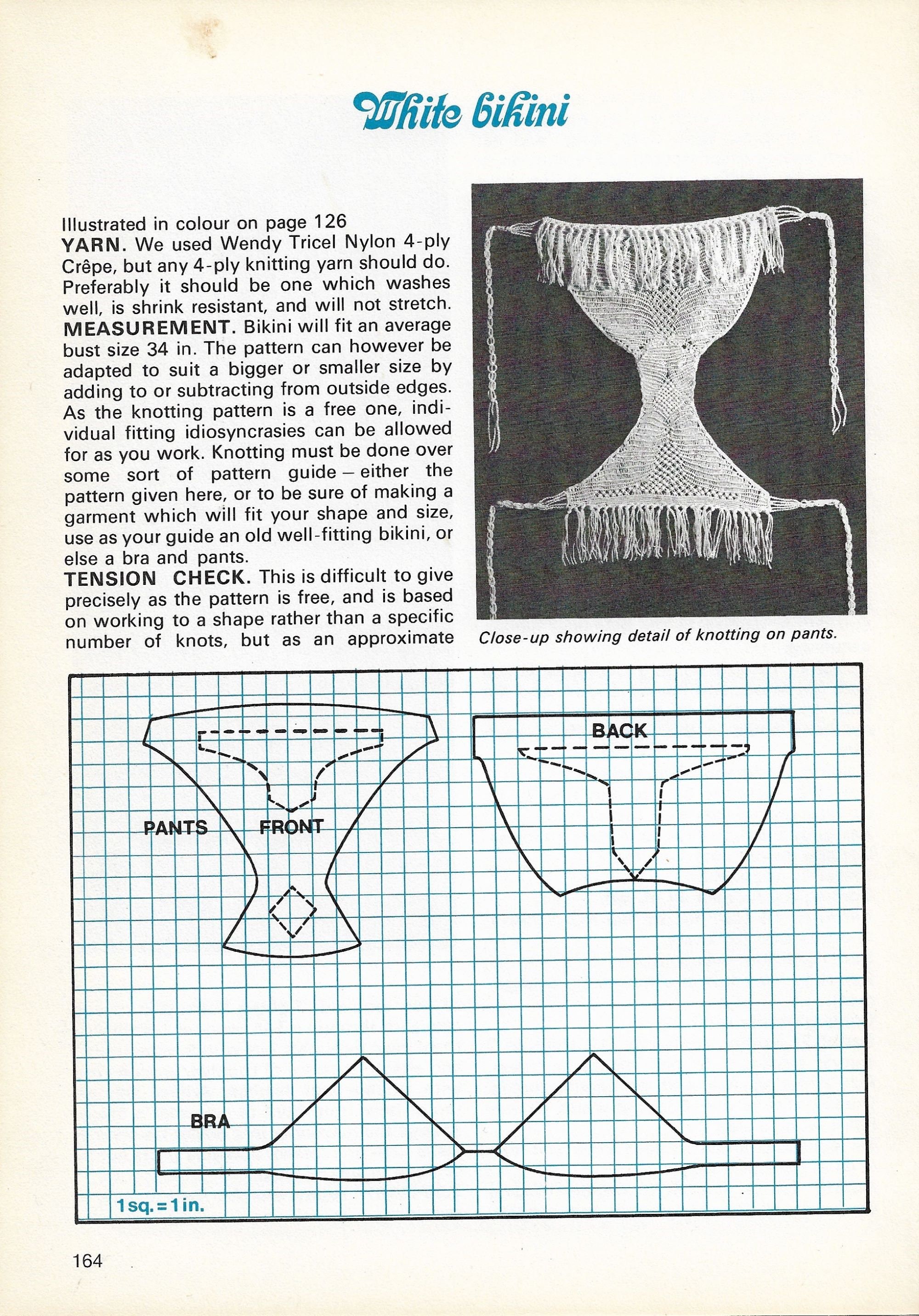 Vintage Macrame Bikini, PATTERN 1970's***pdf Instant Digital Download ...