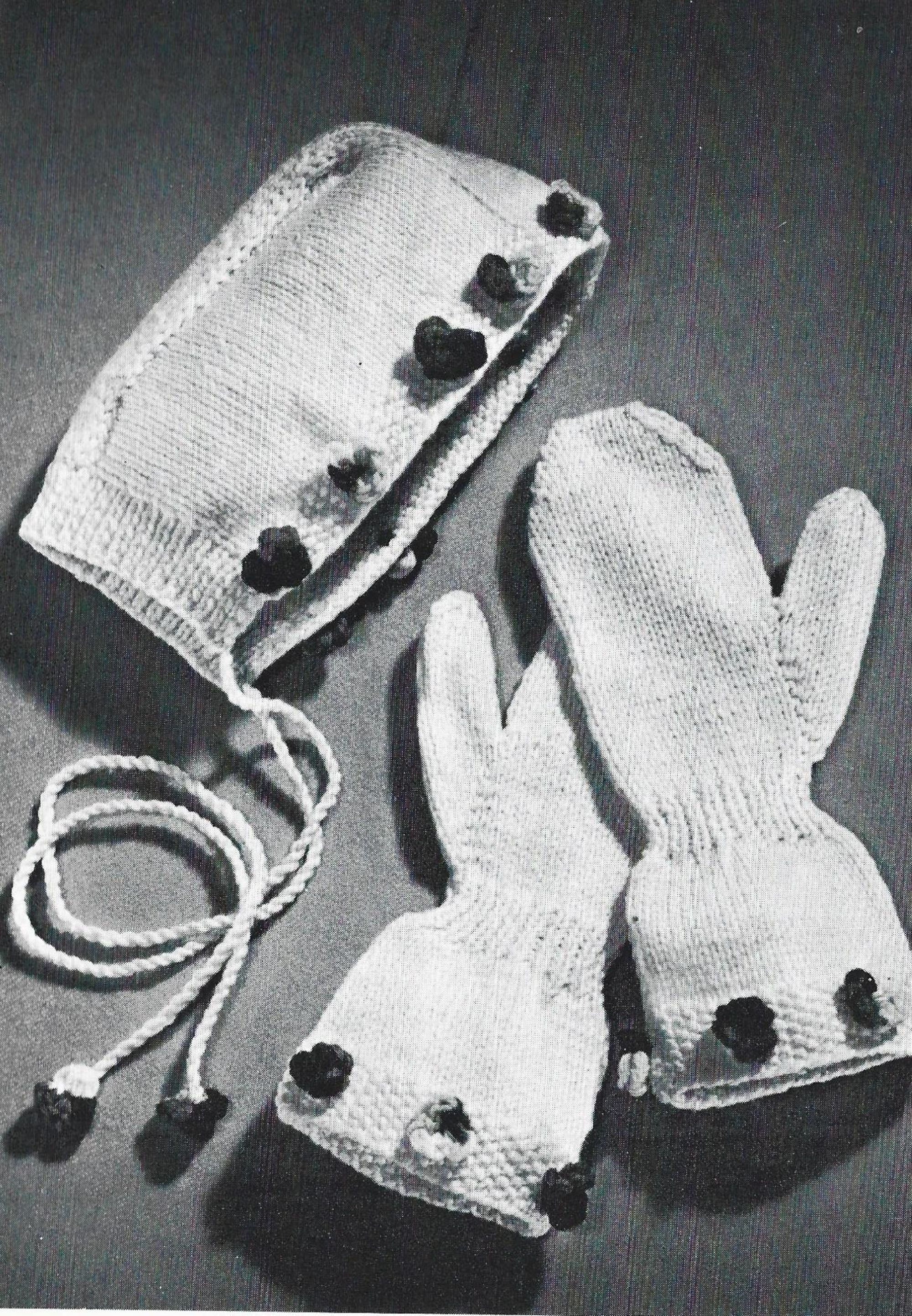 Vintage 1965 Knit & Crochet Patterns: Socks, Mittens, Hats (PDF ...