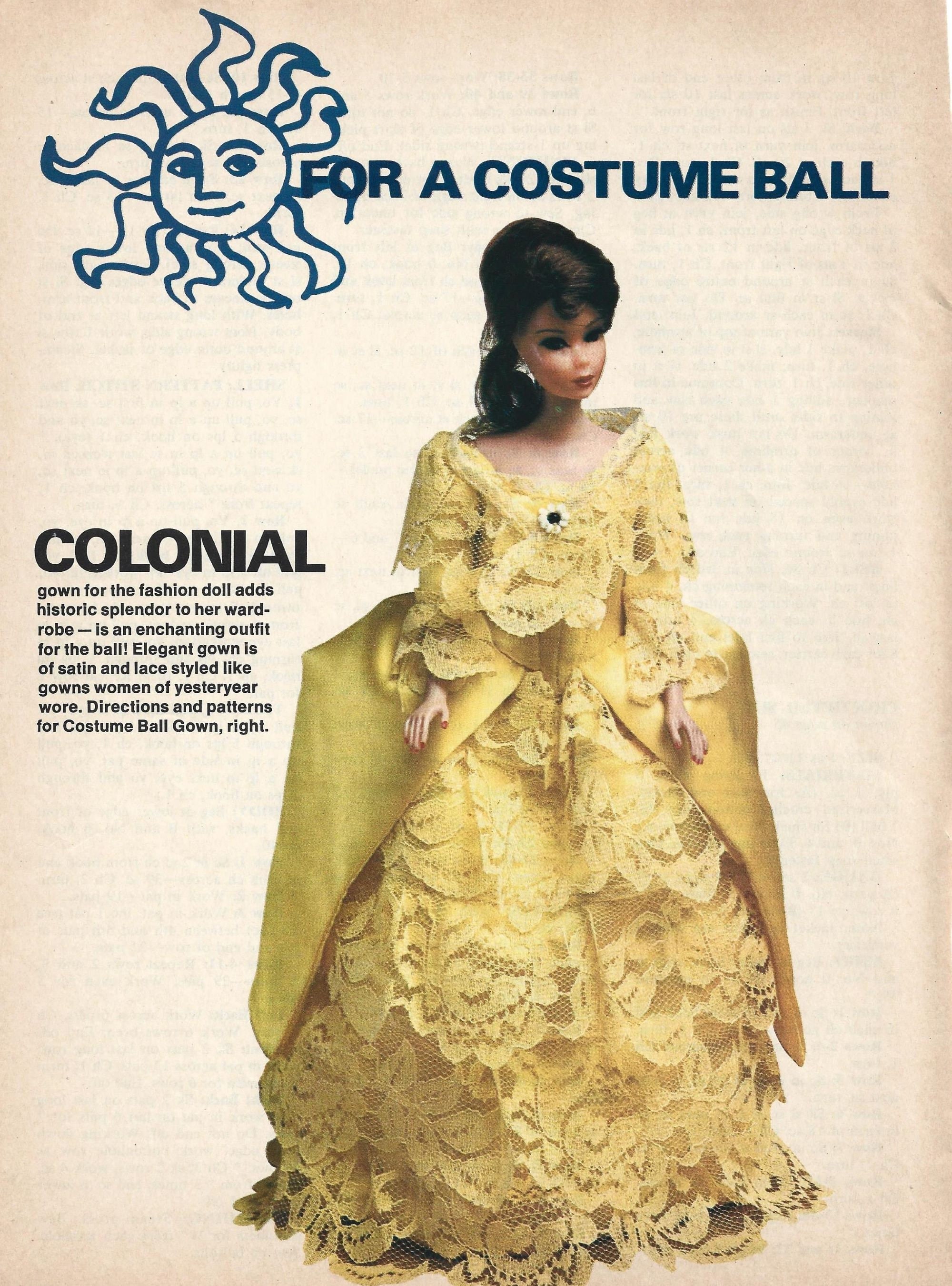 Vintage Colonial Gown Pattern for Fashion Dolls (***PDF Instant Digital ...
