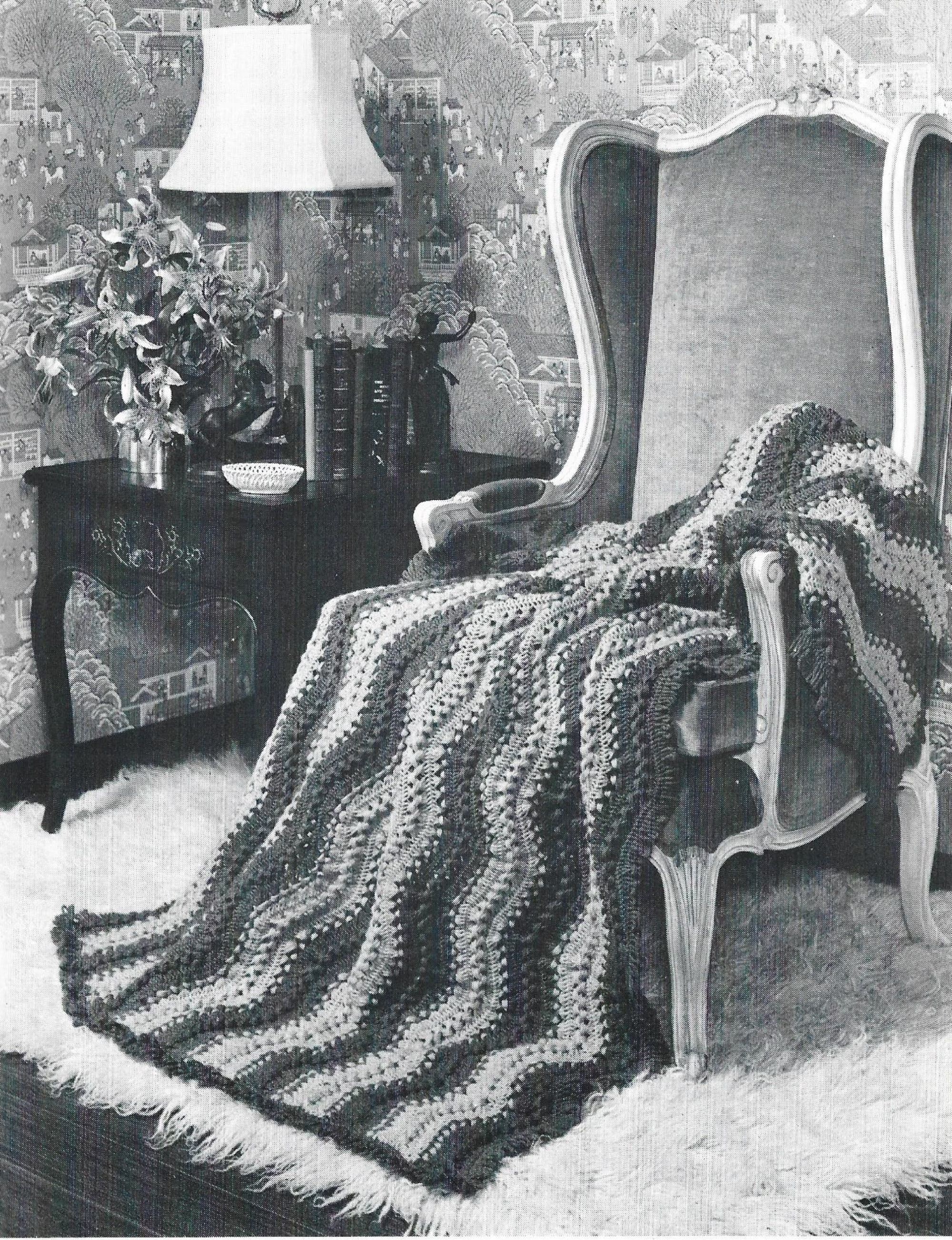 Vintage Afghan Patterns in Crochet, Knit, Afghan Stitch, Hairpin Lace ...