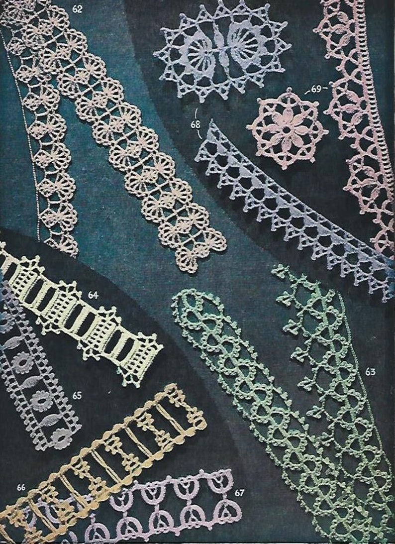 Vintage Crochet and Tatting Edgings Patterns PDF Instant Digital ...