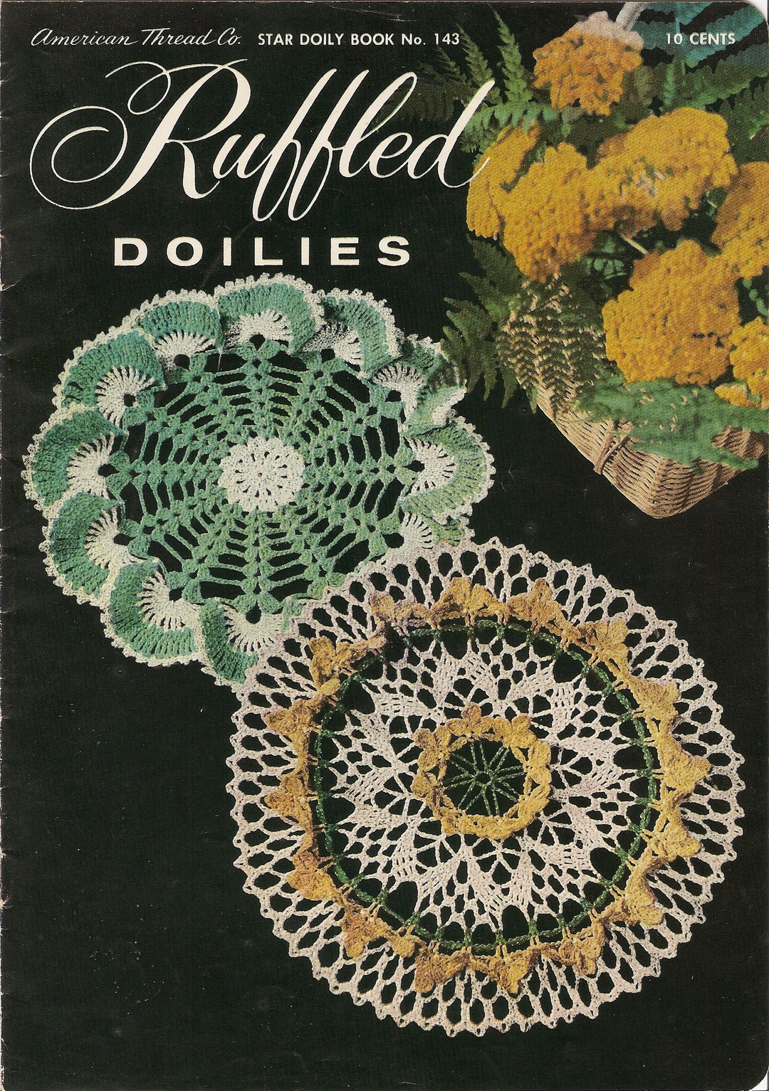 Vintage Crochet Ruffled Doilies Patterns 1940's***pdf Instant Digital ...