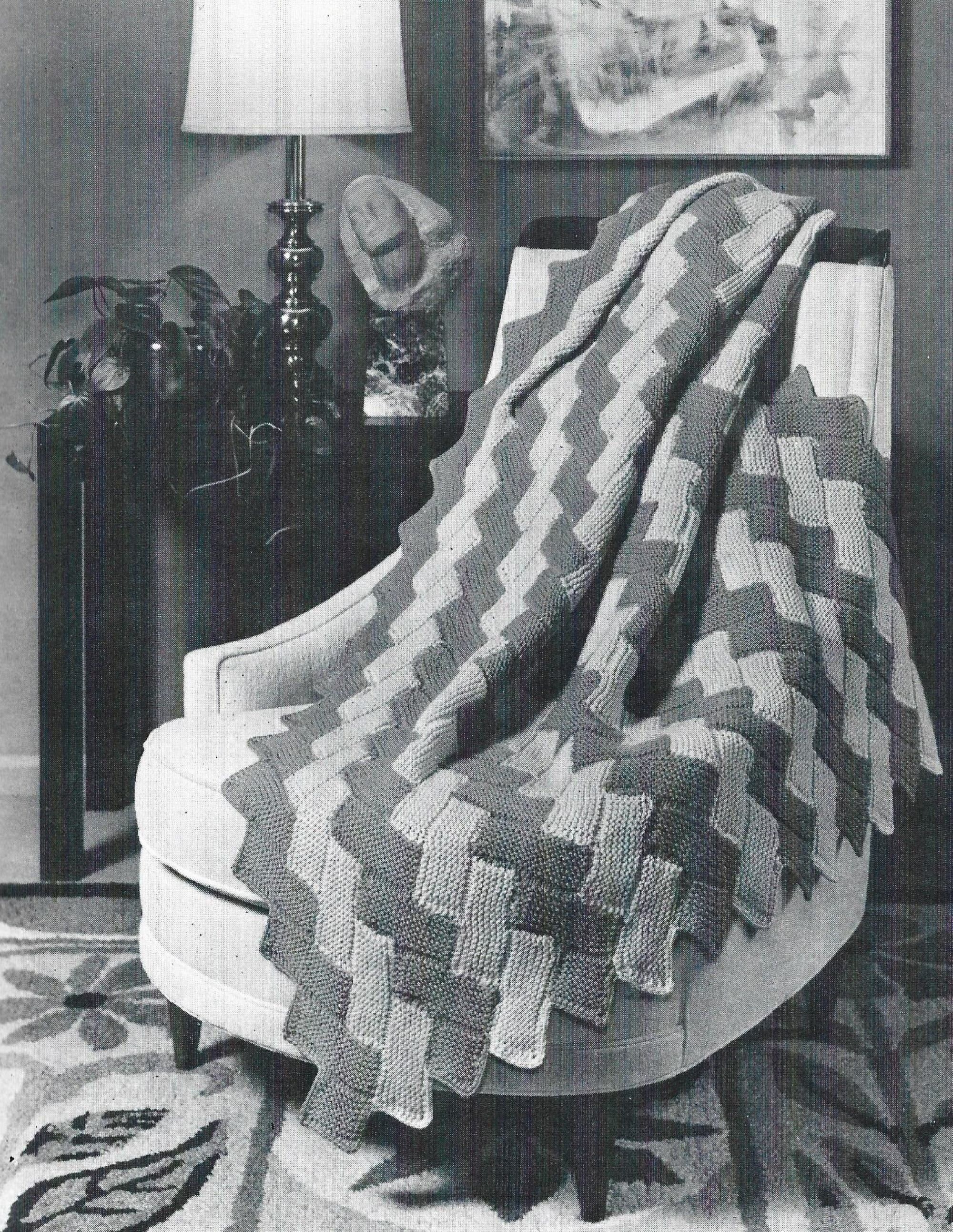 Vintage Afghan Patterns in Crochet, Knit, Afghan Stitch, Hairpin Lace ...