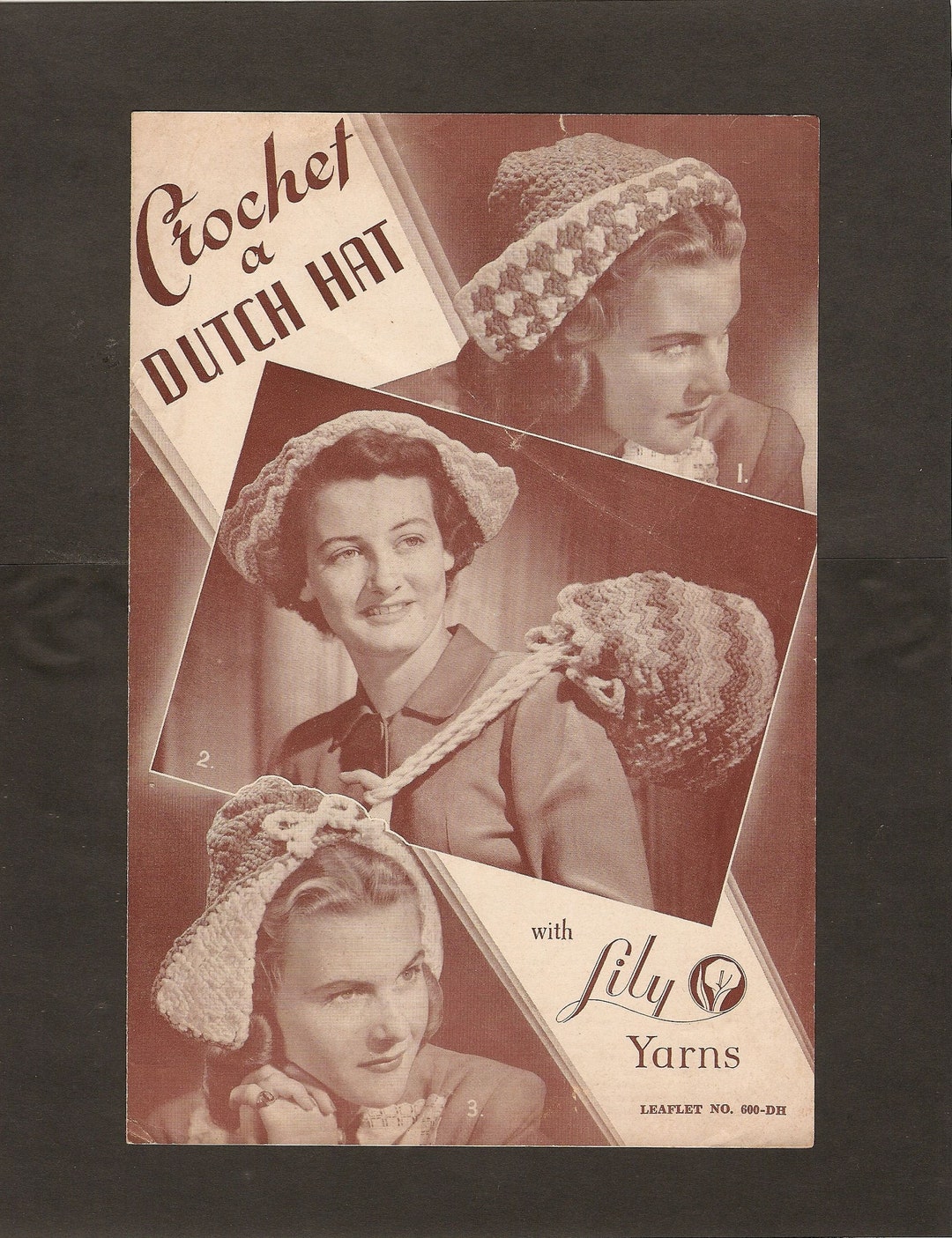 Vintage Crochet Dutch Hat Patterns***pdf Instant Digital Download***not ...
