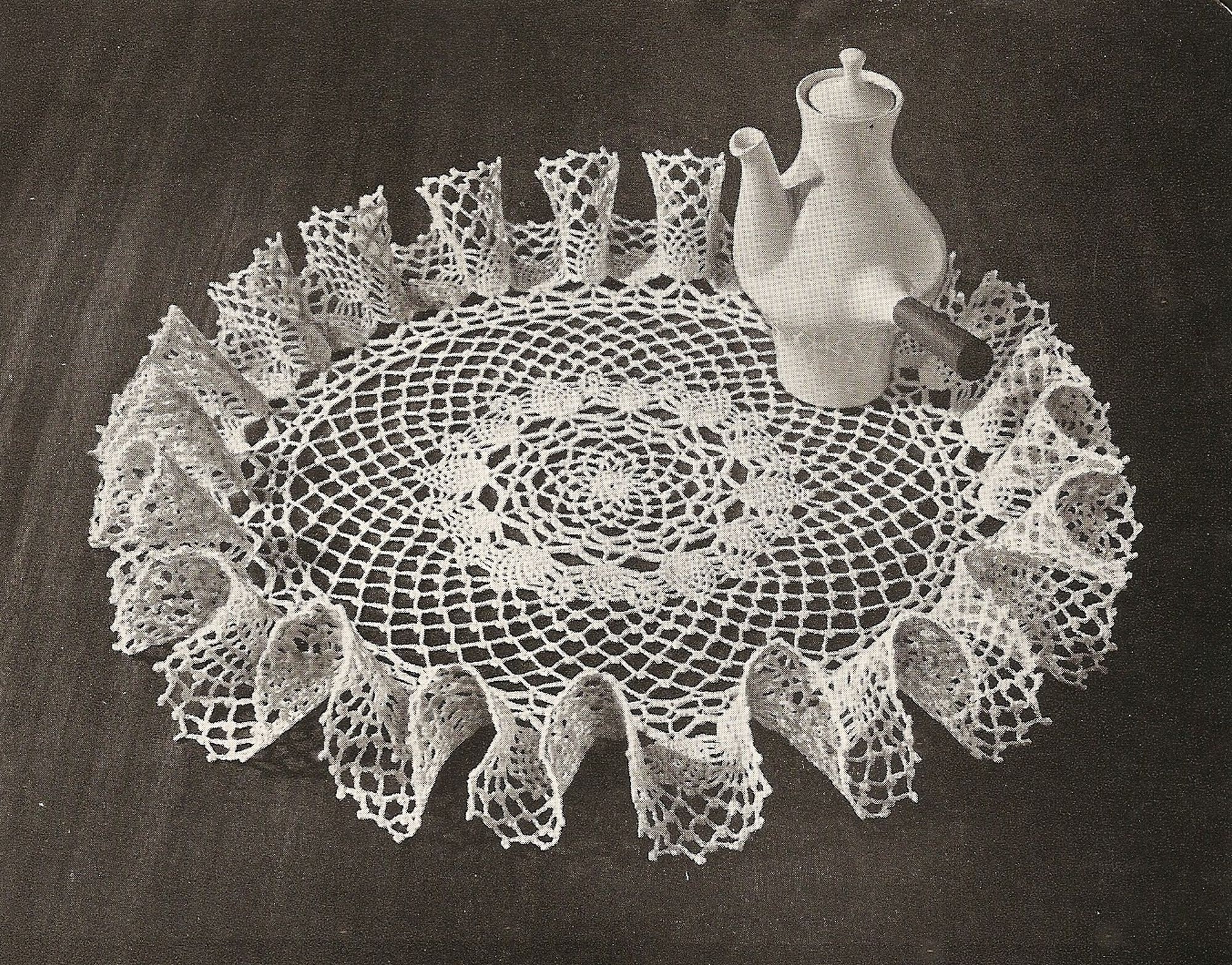 Vintage Crochet Ruffled Doilies Patterns 1940's***pdf Instant Digital ...