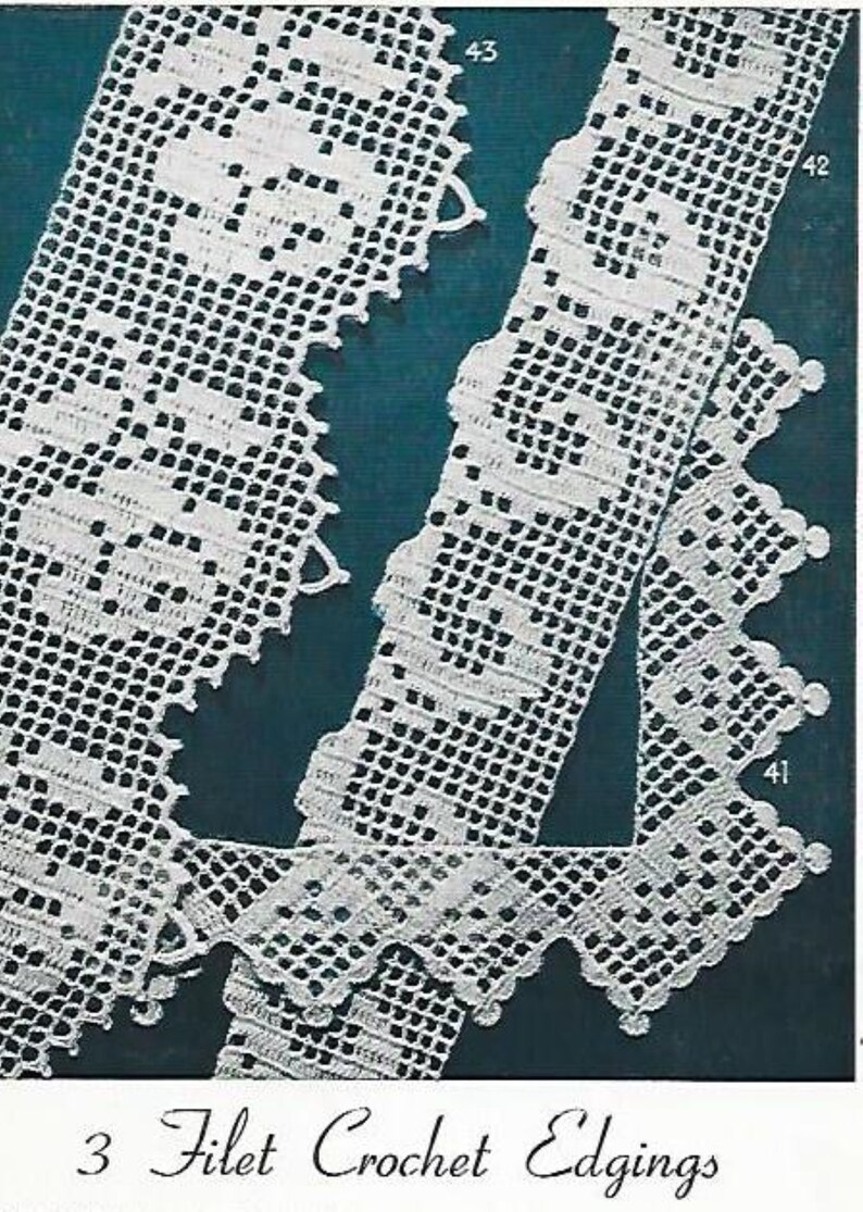Vintage Crochet and Tatting Edgings Patterns PDF Instant Digital ...