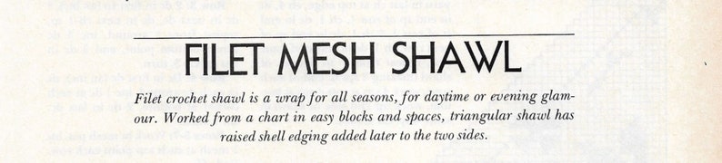 Vintage 1960's Flower Crochet Shawl Pattern (PDF Download) - Etsy