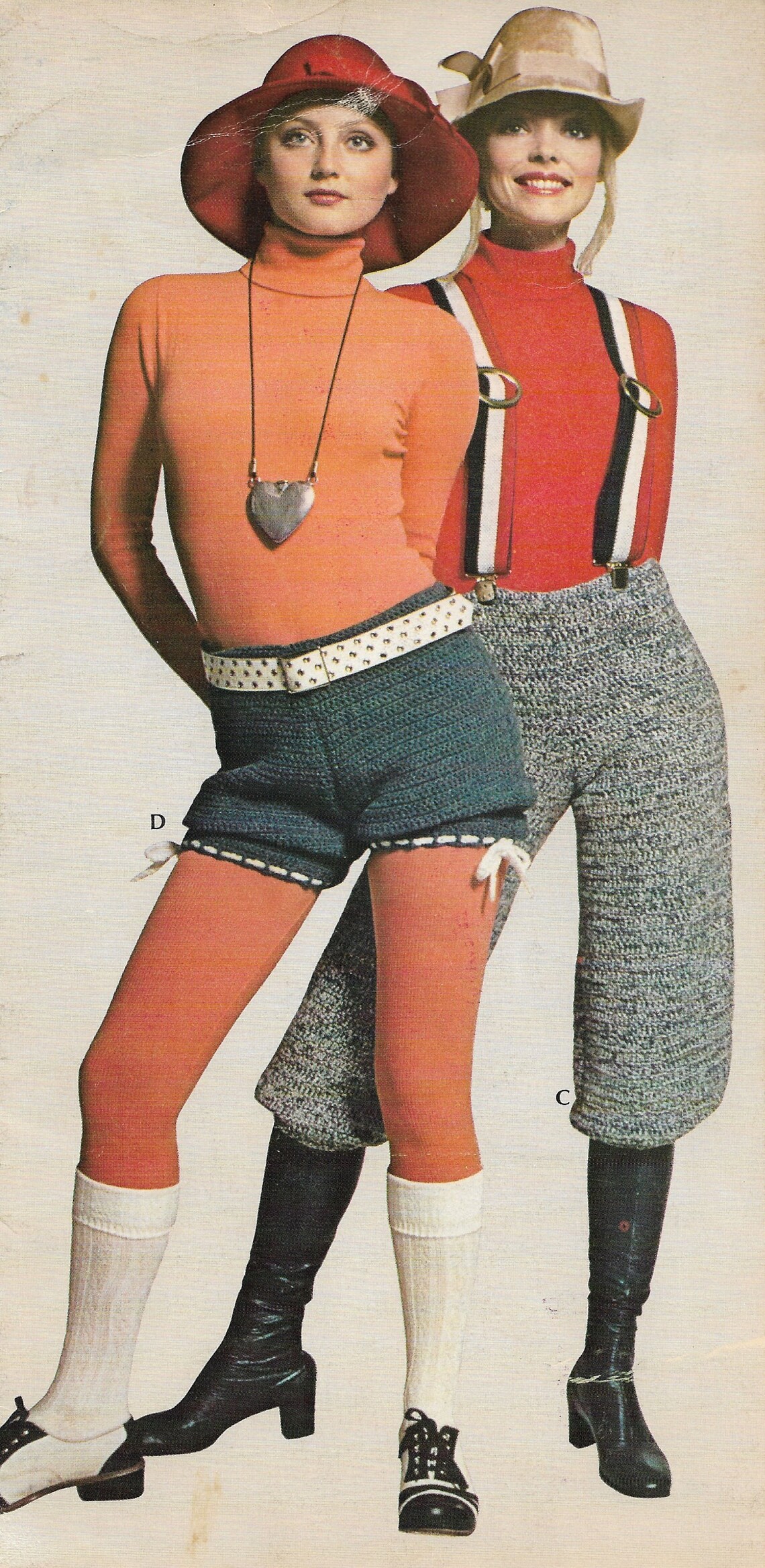 Vintage Crochet/knit Knickers,bloomers,midi & Mini Hippy Hot Skirts ...