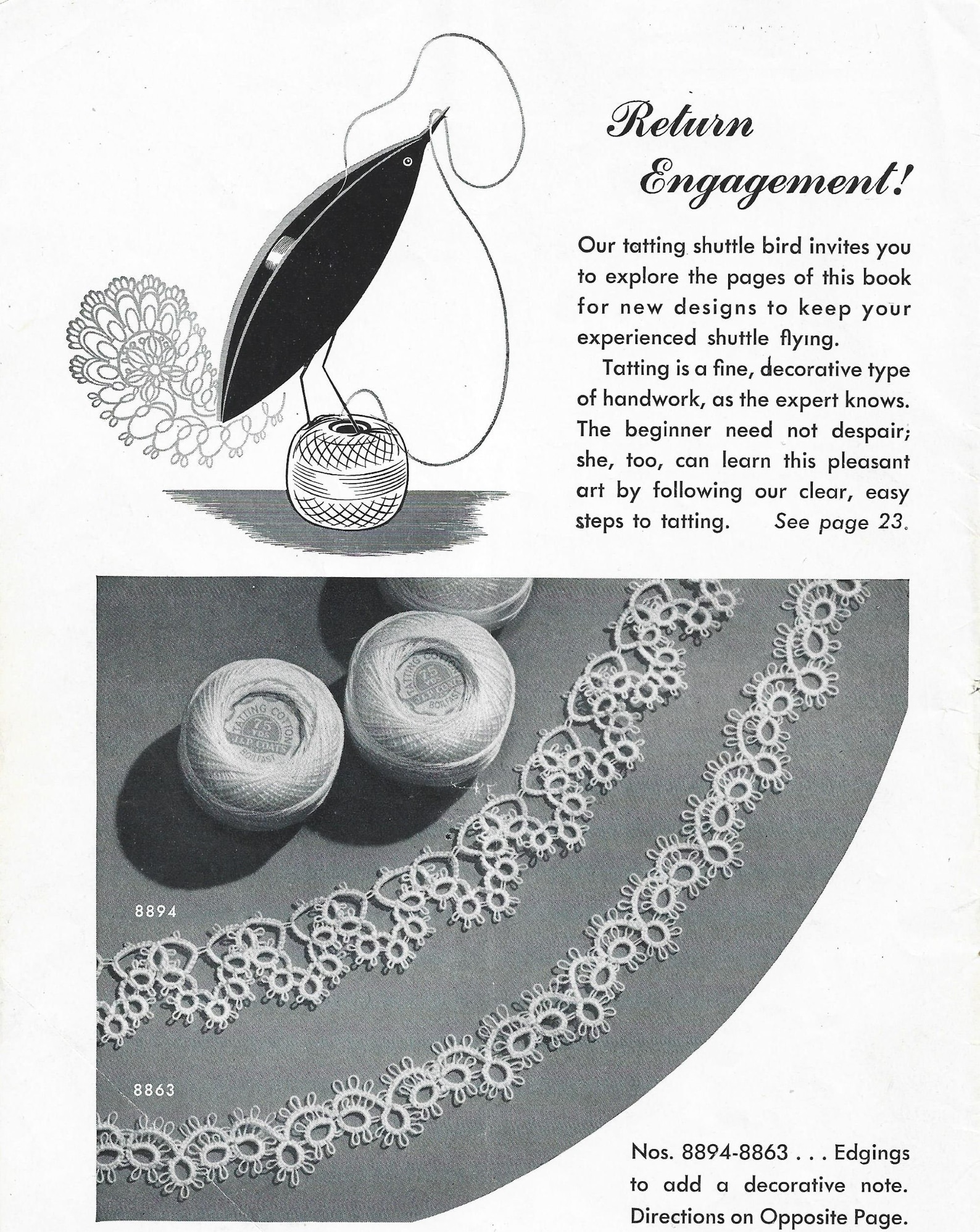 Vintage Tatting Patterns 1944 Book 207 (***PDF Instant Digital Download ...