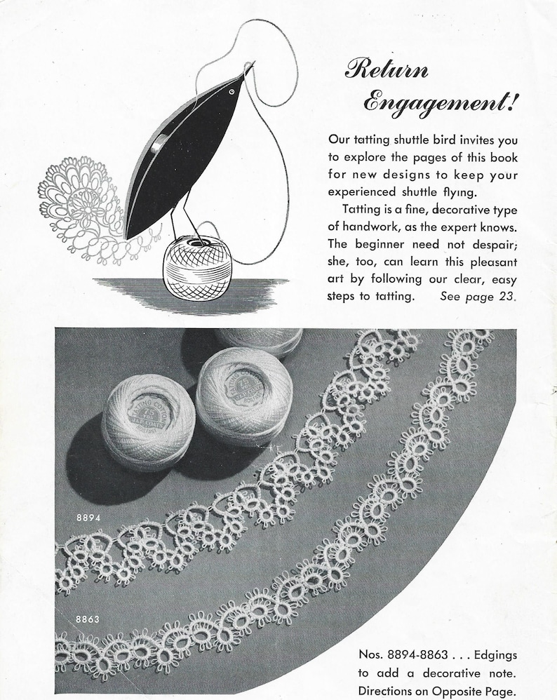 Vintage Tatting Patterns 1944 Book 207 (***PDF Instant Digital Download ...