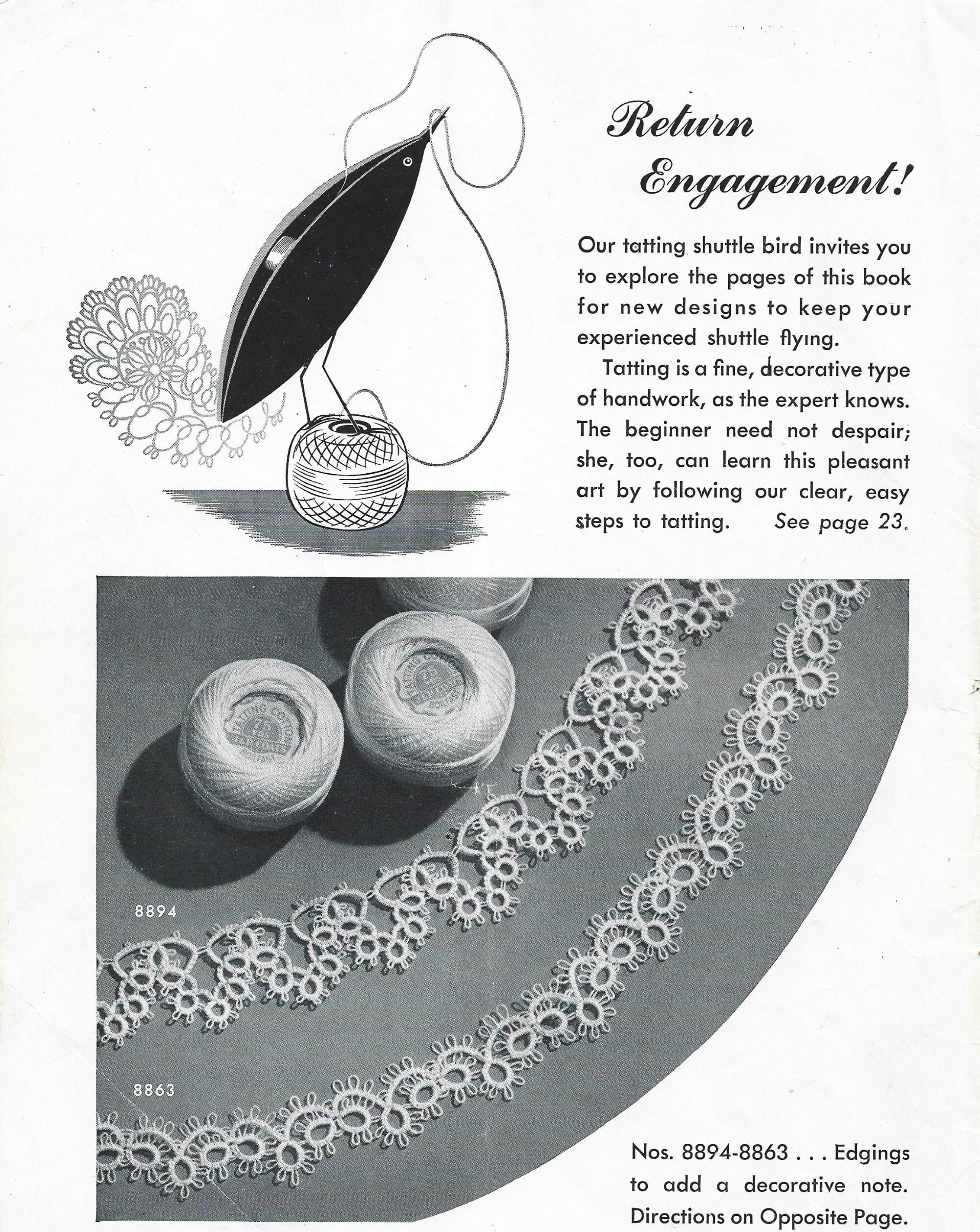 Vintage Tatting Patterns 1944 Book 207 (***PDF Instant Digital Download ...